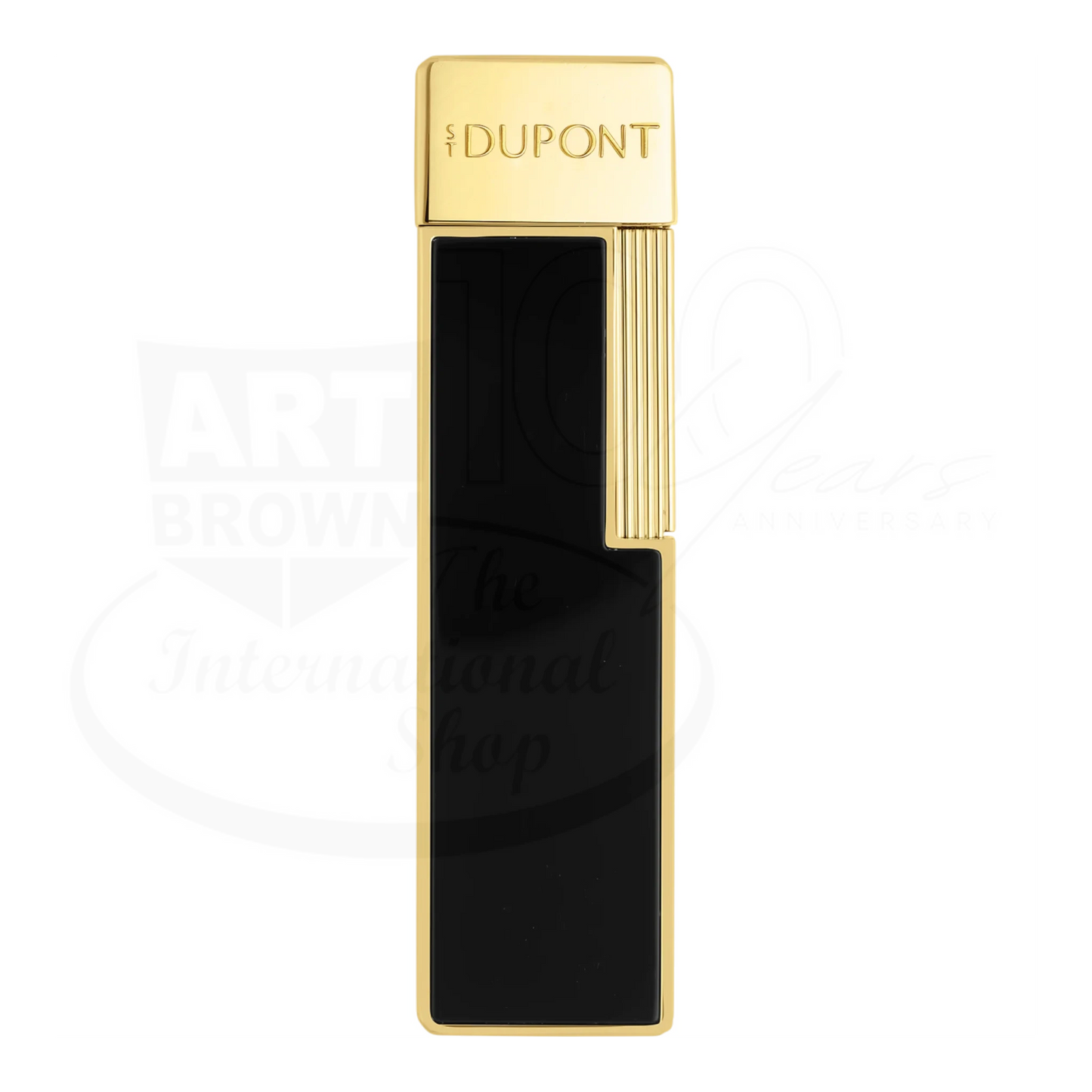 S.T. Dupont Twiggy Shiny Black Lacquer & Gold Lighter, 030112 – Art Brown