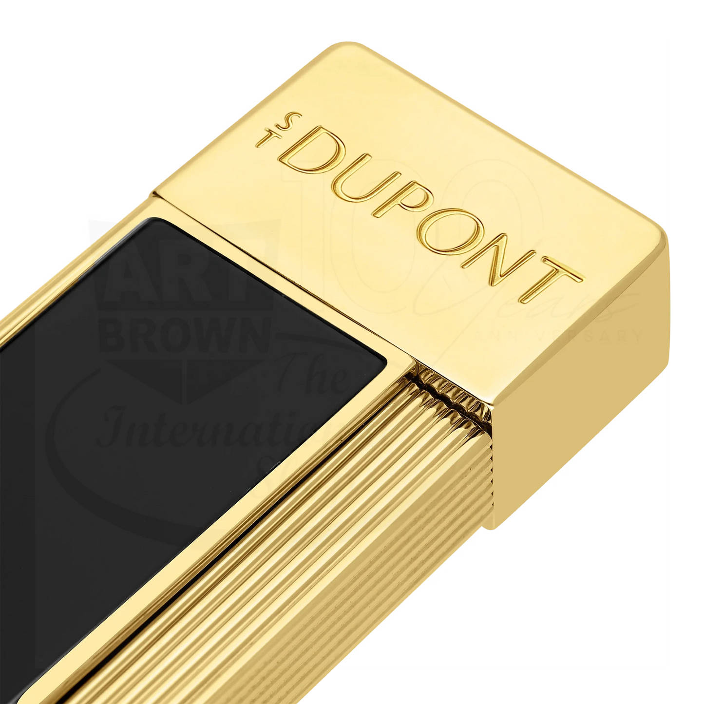 S.T. Dupont Twiggy Shiny Black Lacquer & Gold Lighter, 030112 – Art Brown