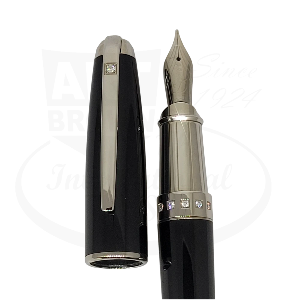 ST Dupont Olympio XL Diamond Fountain Pen 481675 – Art Brown ...