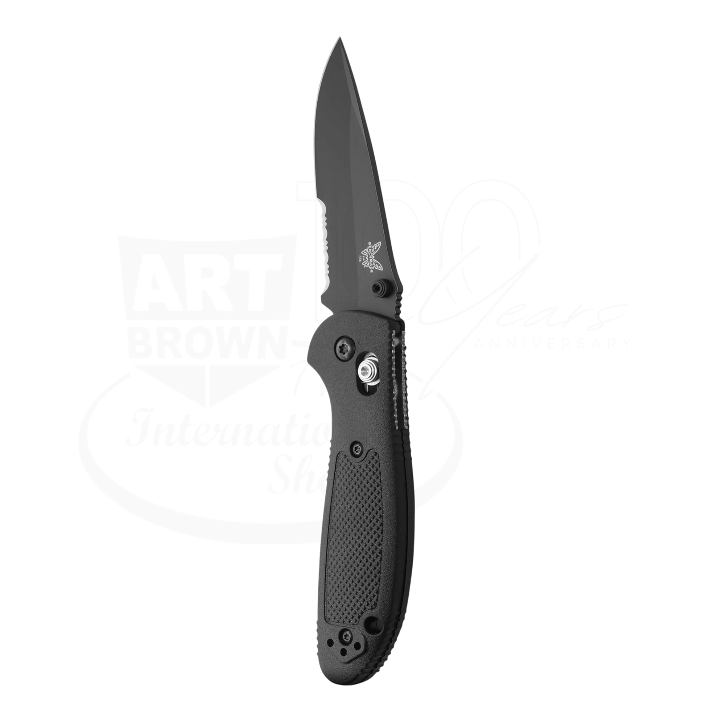 Benchmade Mini Griptilian® Black Grivory® Drop-point – Art Brown