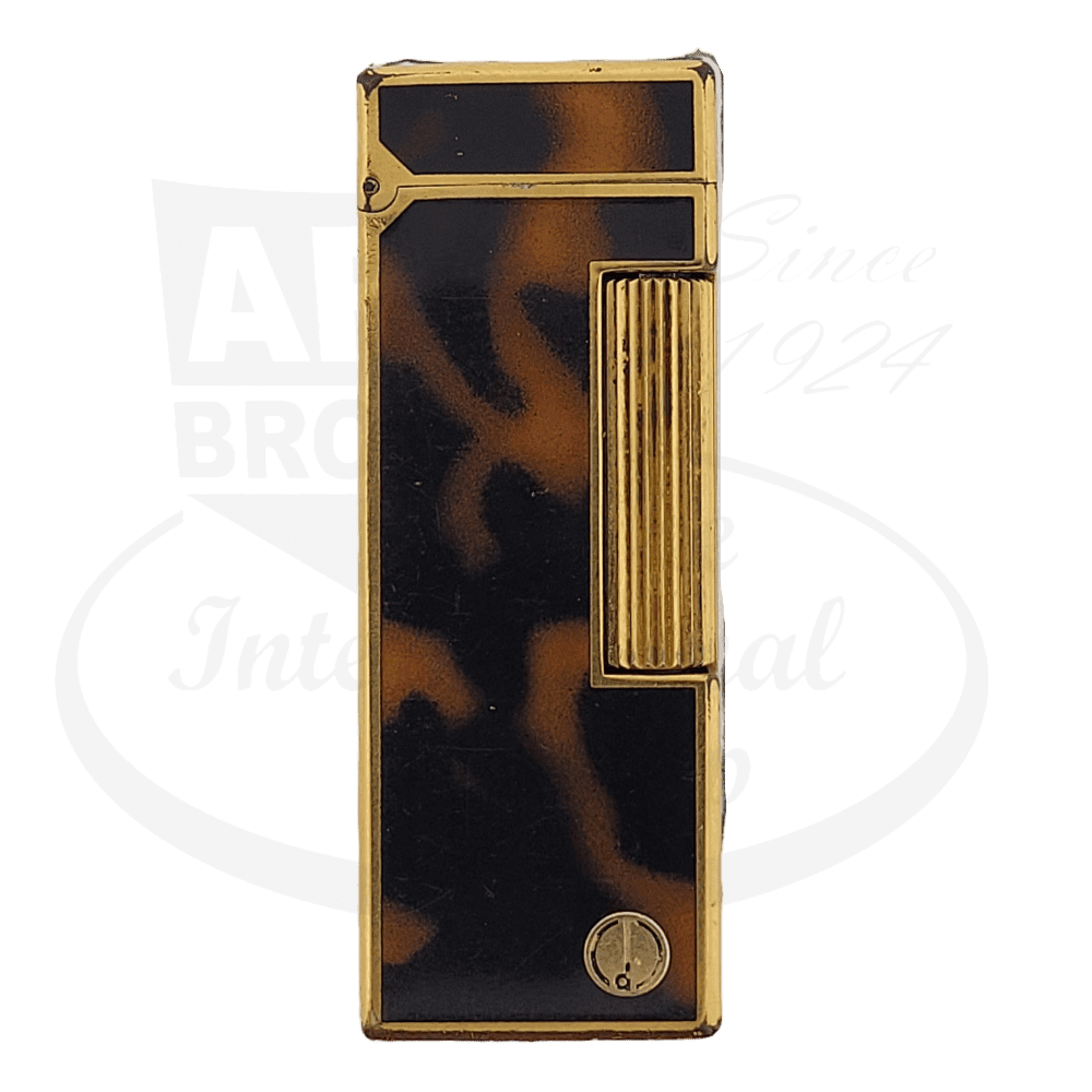 Preowned Vintage Dunhill Tortoiseshell Lacquer & Gold Rollagas Lighter ...