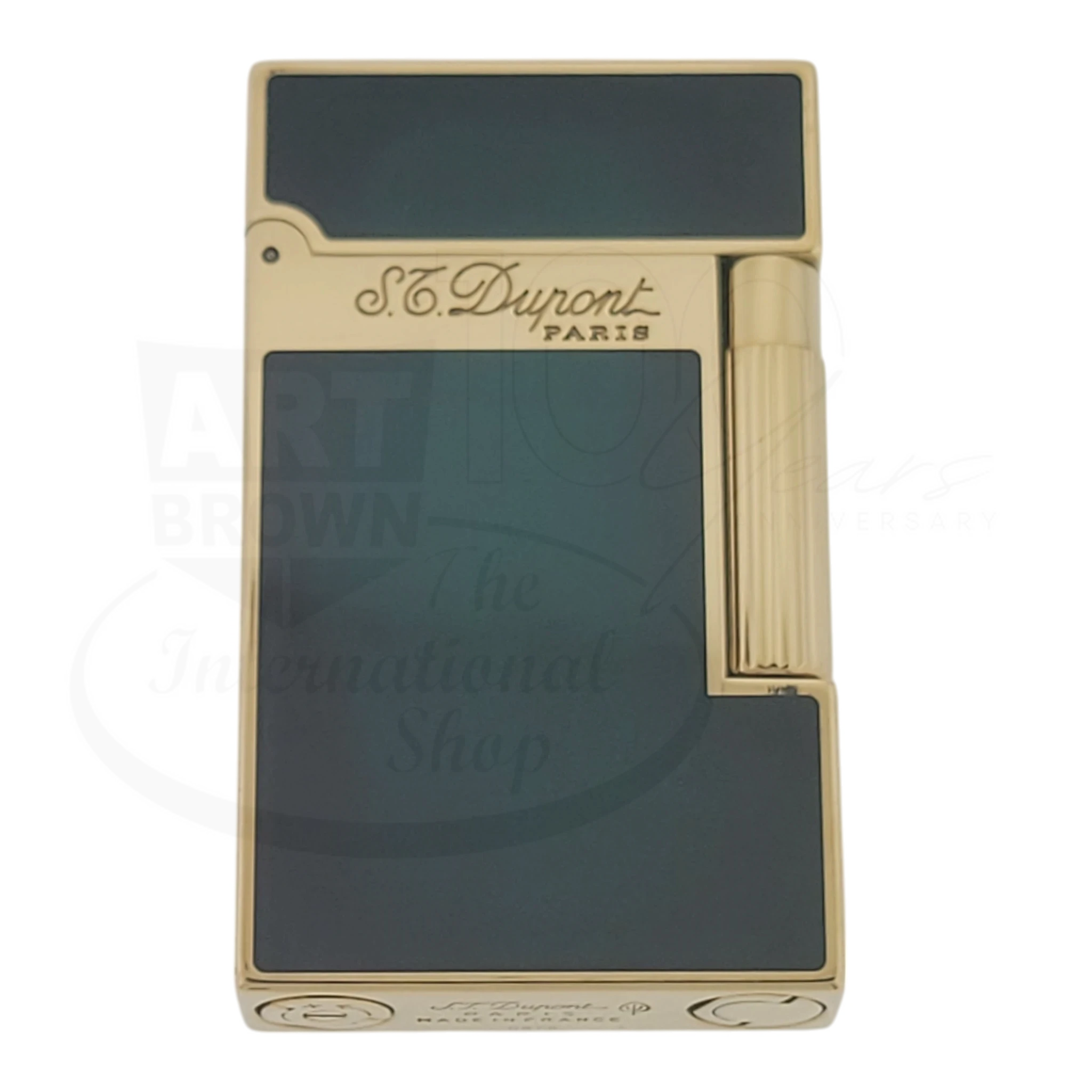 Preowned S.T. Dupont Ligne 2 Atelier Lighter Sunburst Green, 016303-D1 ...