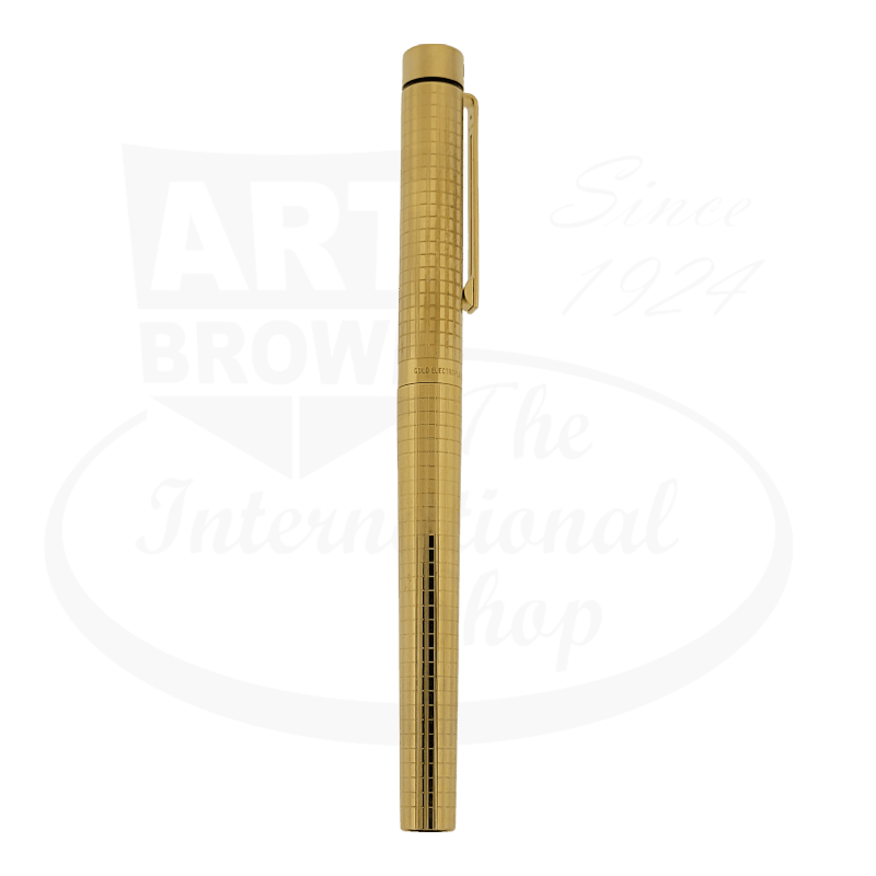 Preowned Sheaffer 14k Gold Fountain Pen Engraved Grid Pattern – Art ...