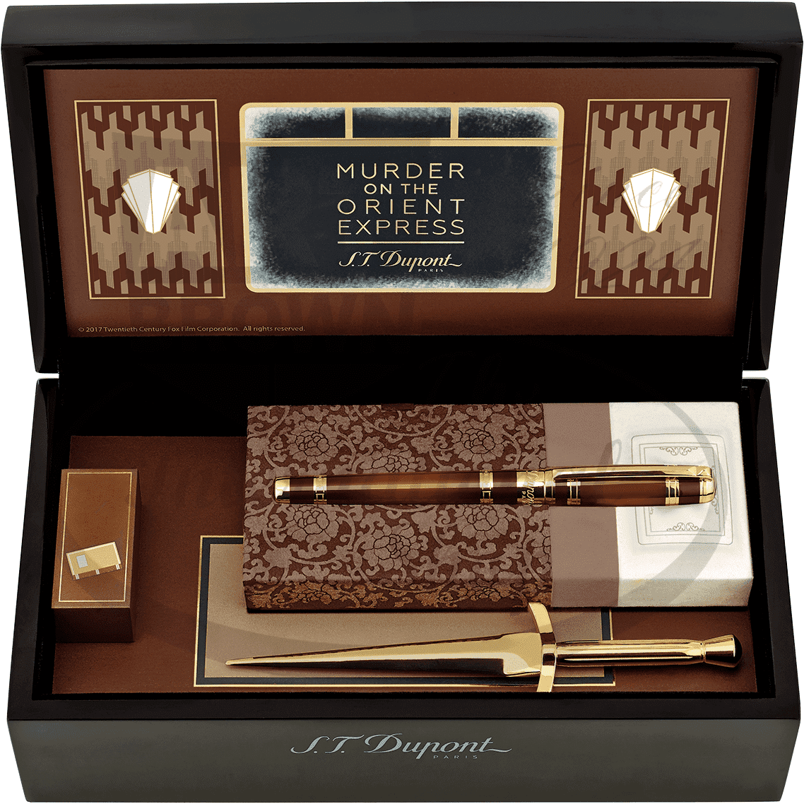 S.T. Dupont Murder on the Orient Express Rollerball Pen Writing Kit, 4 ...
